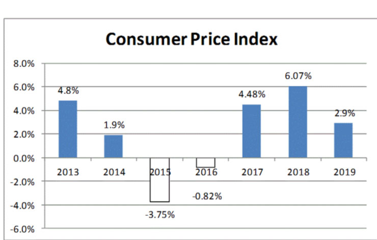 Annual inflation drops in 2019 despite lira decline. Consumer price ...